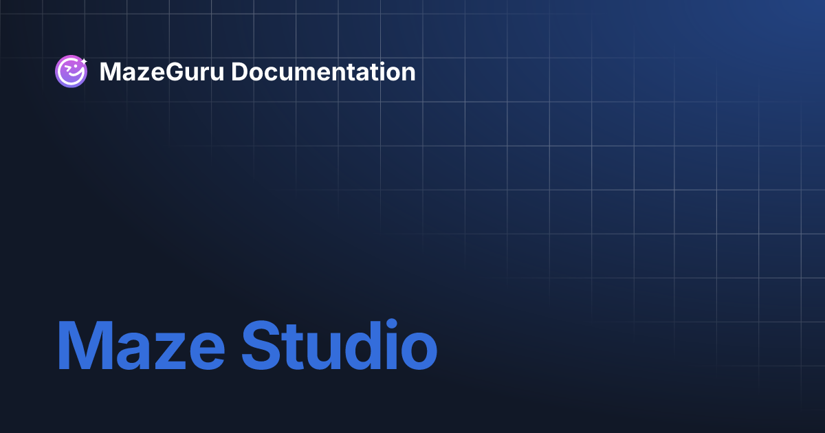 Maze Studio | MazeGuru Documentation